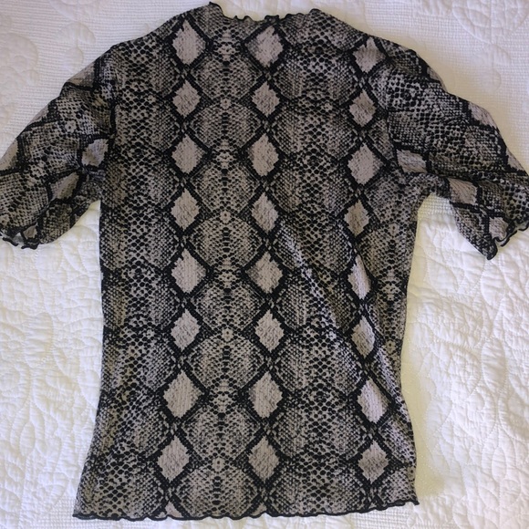 Caution To The Wind | Tops | Snake Print Half Turtle Neck Blouse | Poshmark